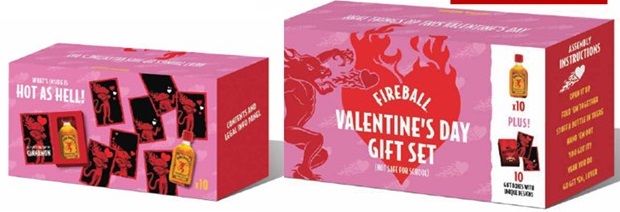 Fireball Valentine's Day Card 10Pk 50ml - NC ABCC