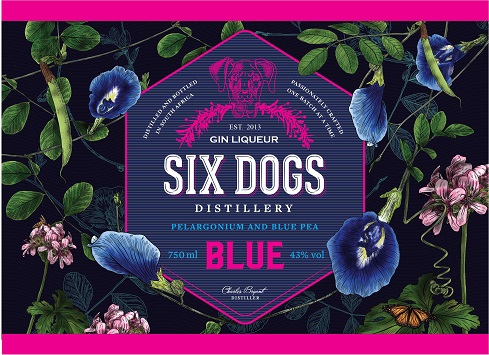 Six Dogs Blue Gin - NC ABCC