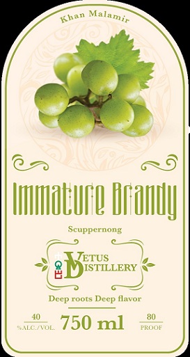 Vetus Distillery Khan Malamir Scuppernong Brandy - NC ABCC